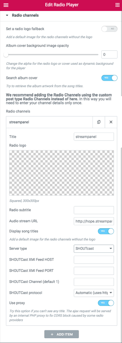 Elementor Radio Player – Radio Station Elementor player